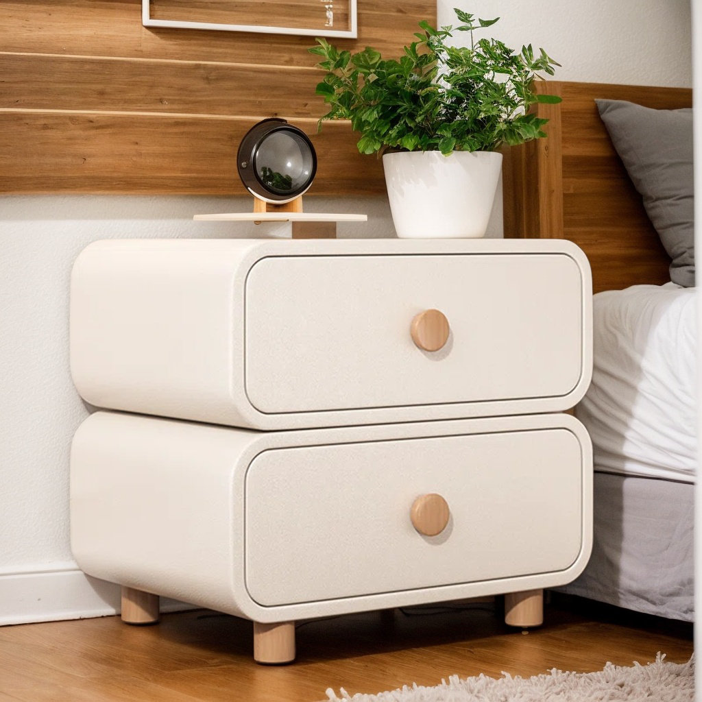 Orren Ellis Nightstands, Minimalist Night Stands With Microfiber ...