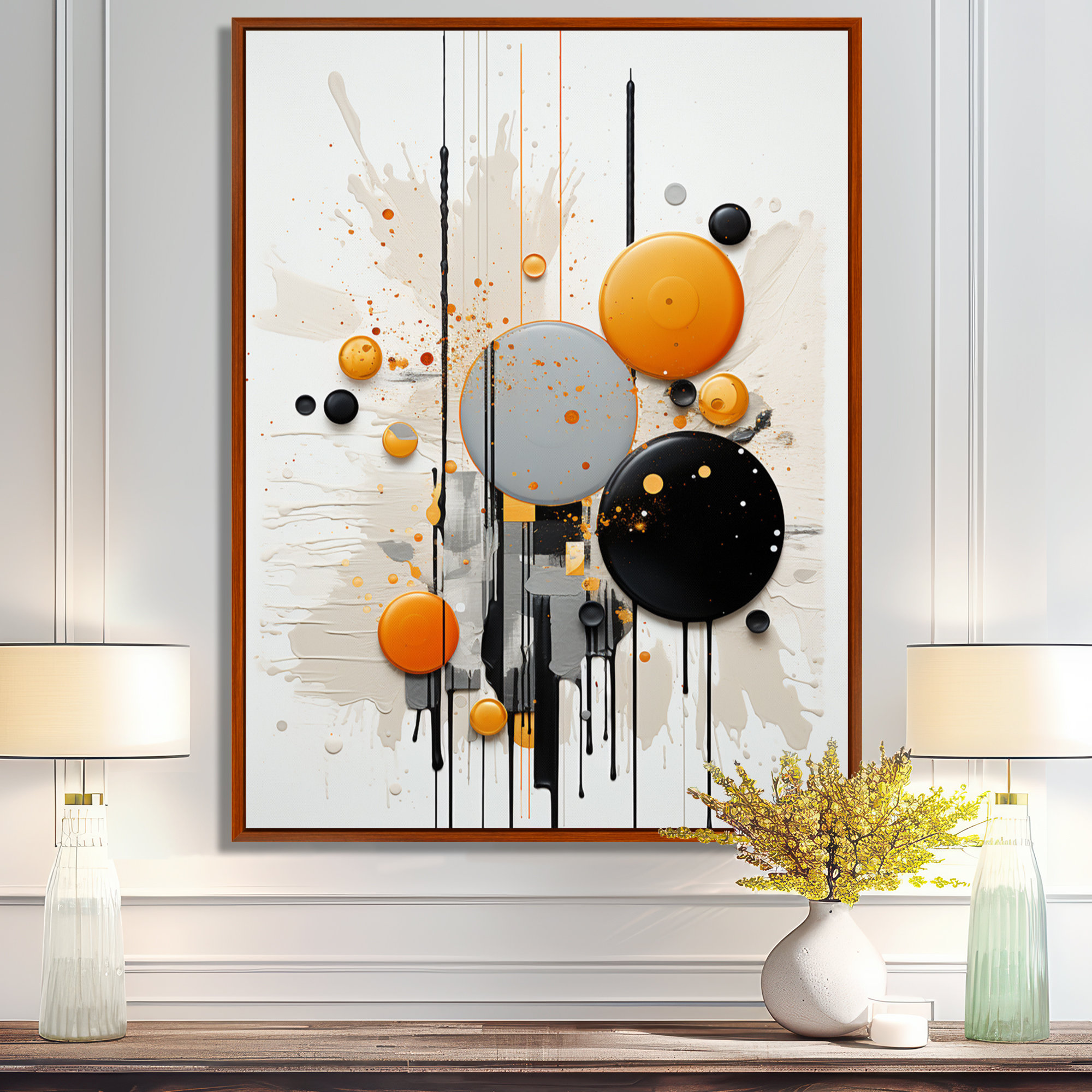 Wrought Studio™ Silver Moon Rising - Minimalism Wall Art | Wayfair