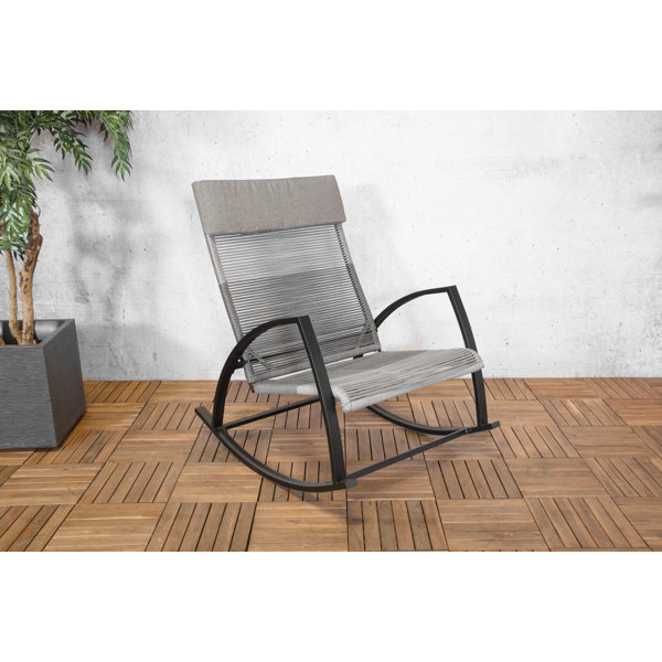 George Oliver Tsonis Metal Outdoor Rocker Chair | Wayfair.co.uk