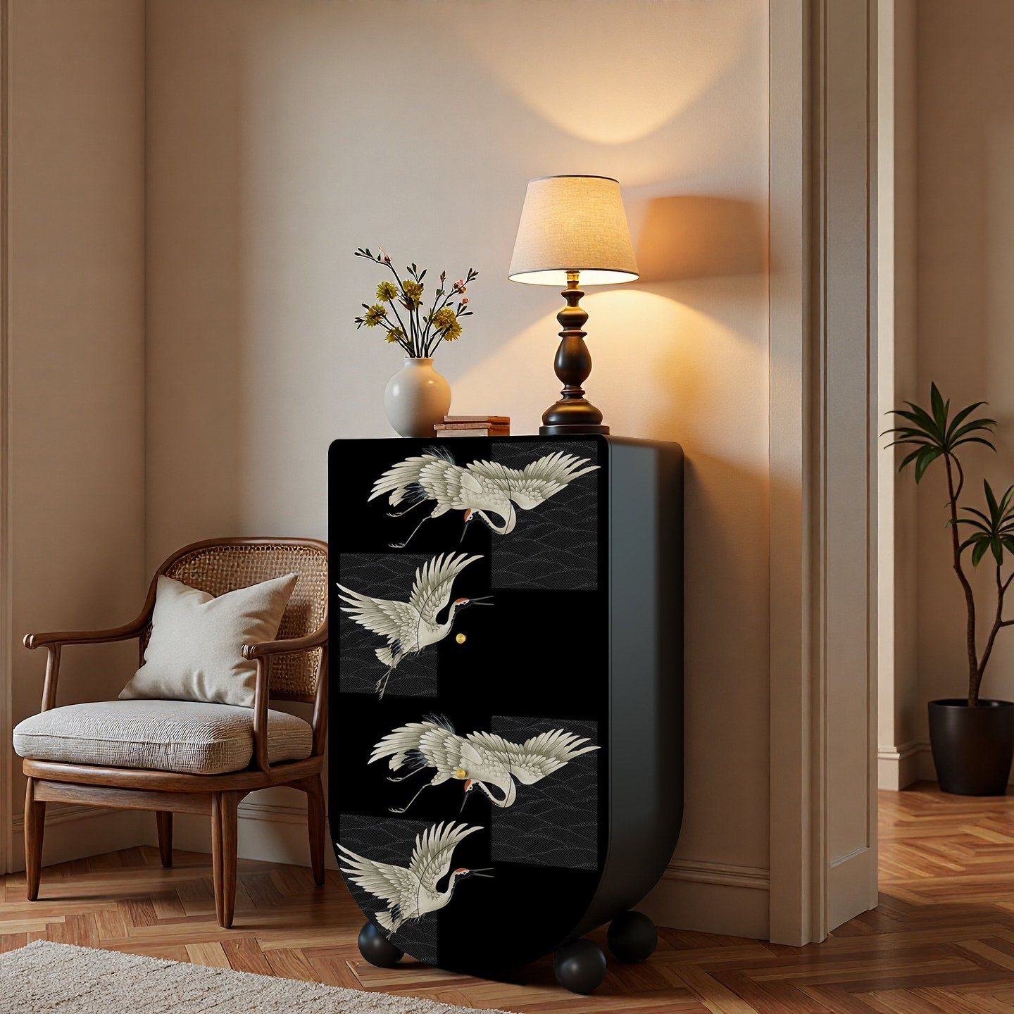 East Urban Home Alanha Solid Wood 2 - Door Accent Cabinet | Wayfair