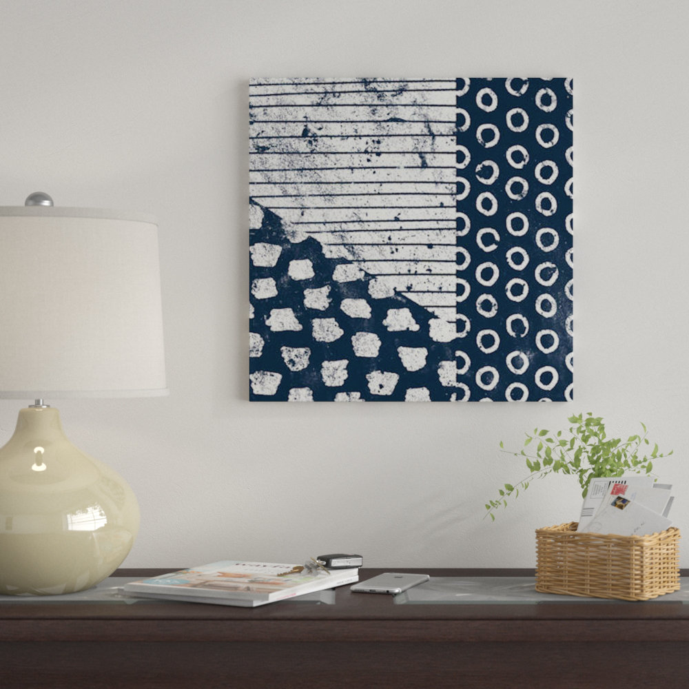 East Urban Home 'Mark Making Tile IV' Graphic Art Print on Canvas | Wayfair