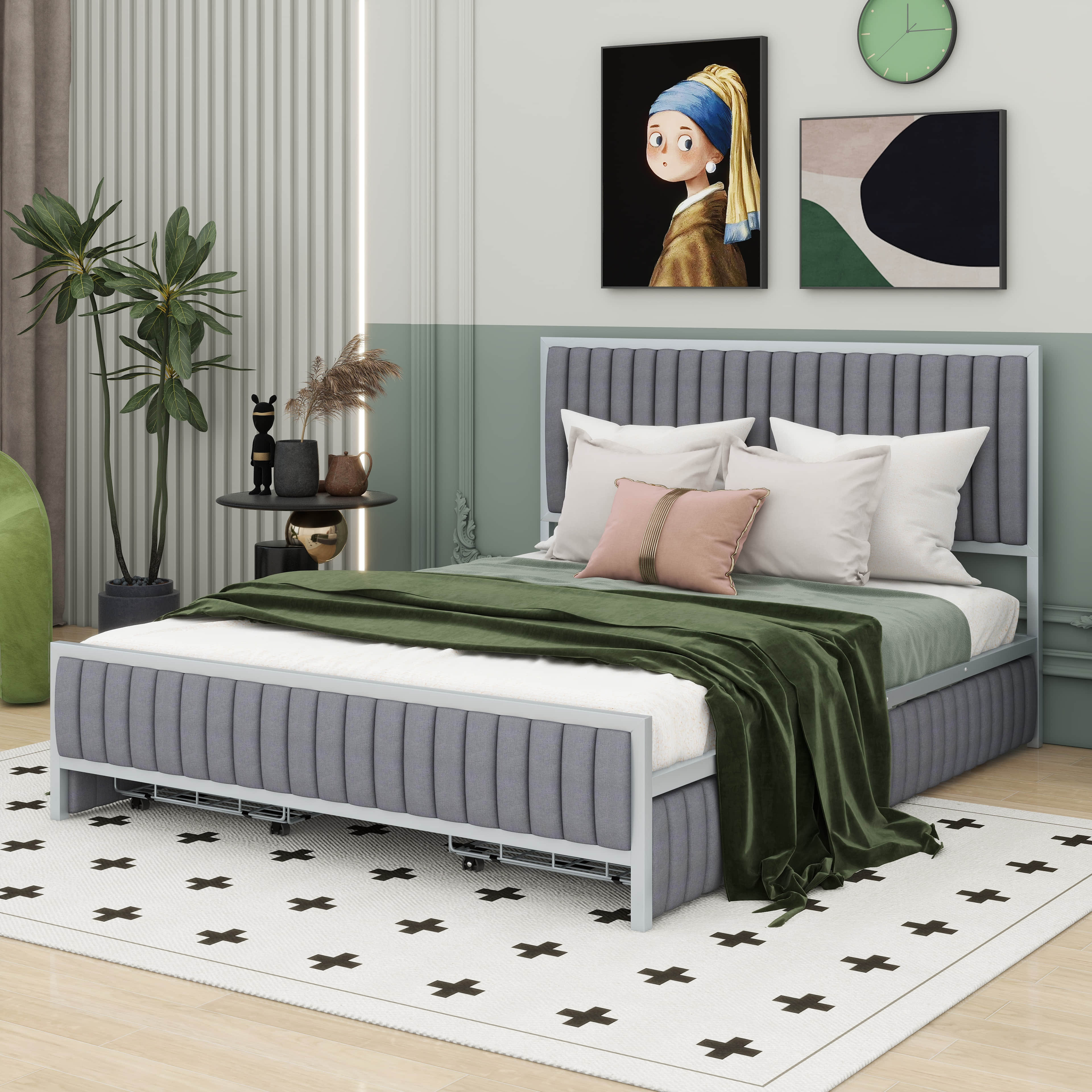 Latitude Run® Brailon Storage Panel Headboard Design Bed | Wayfair