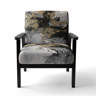 Ivy Bronx Bliss Minimal Abstract Gold And Black II - Upholstered ...