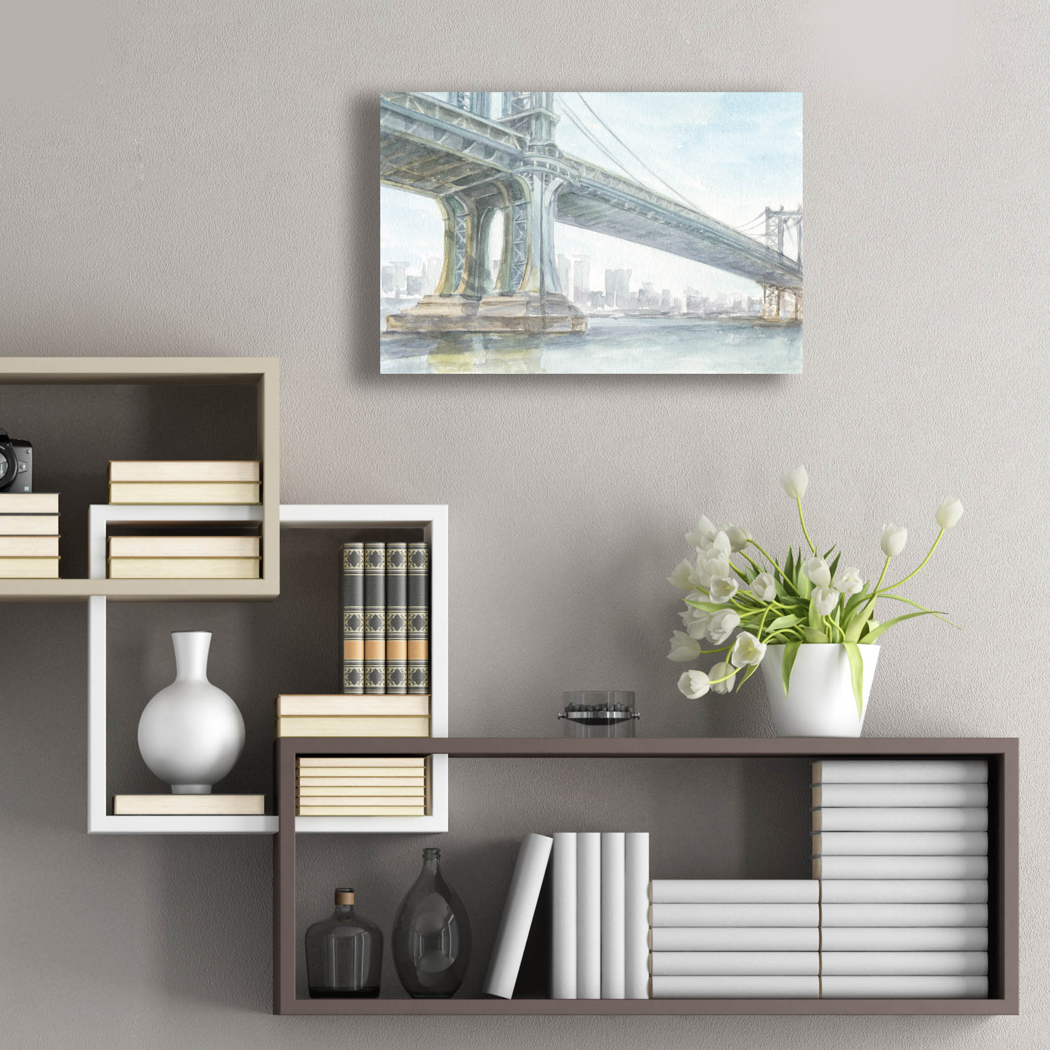 Lark Manor™ Iconic Watercolor Bridge 4' by Ethan Harper Acrylic Glass ...