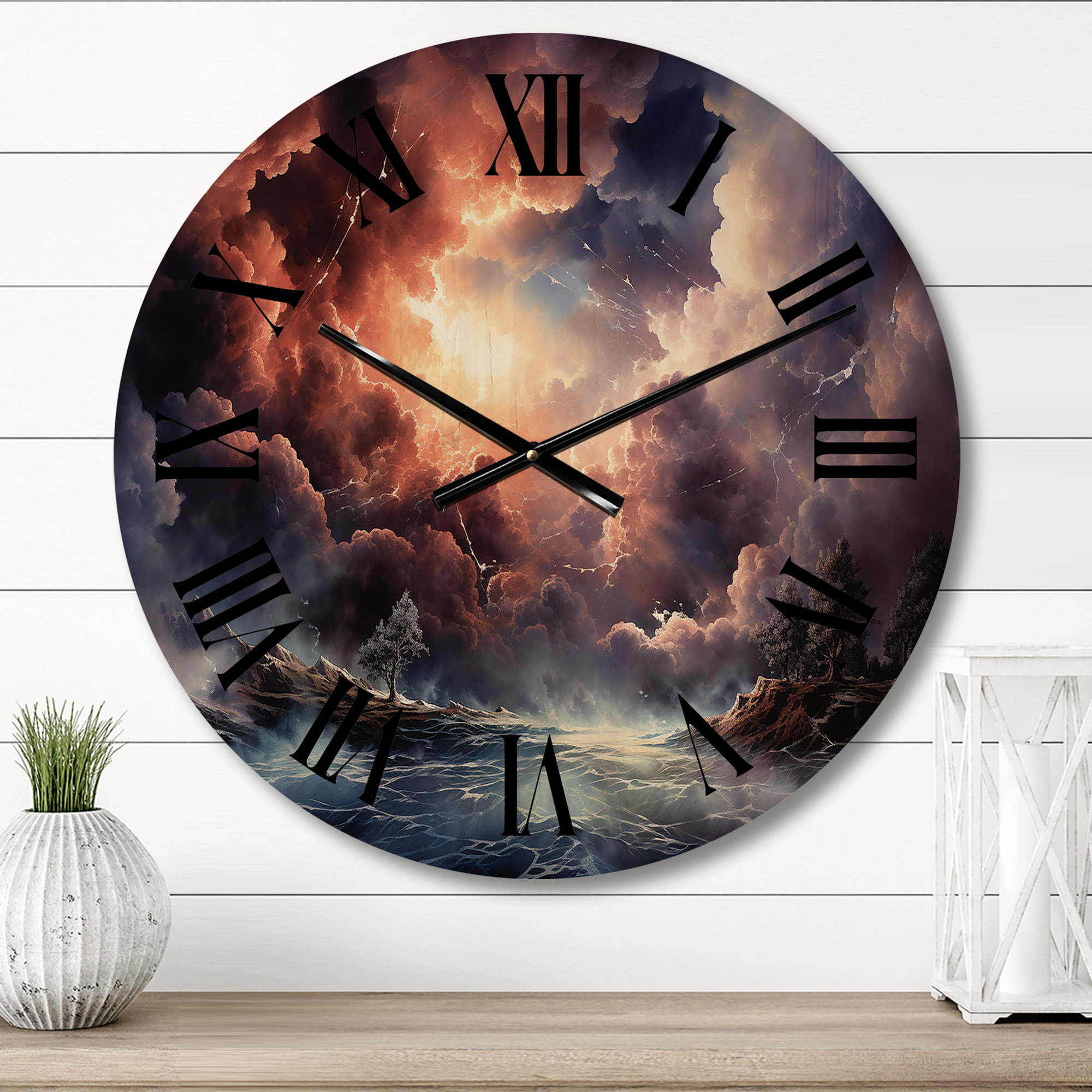 East Urban Home Storm Power in Motion I - Landscapes Oversized Wood ...