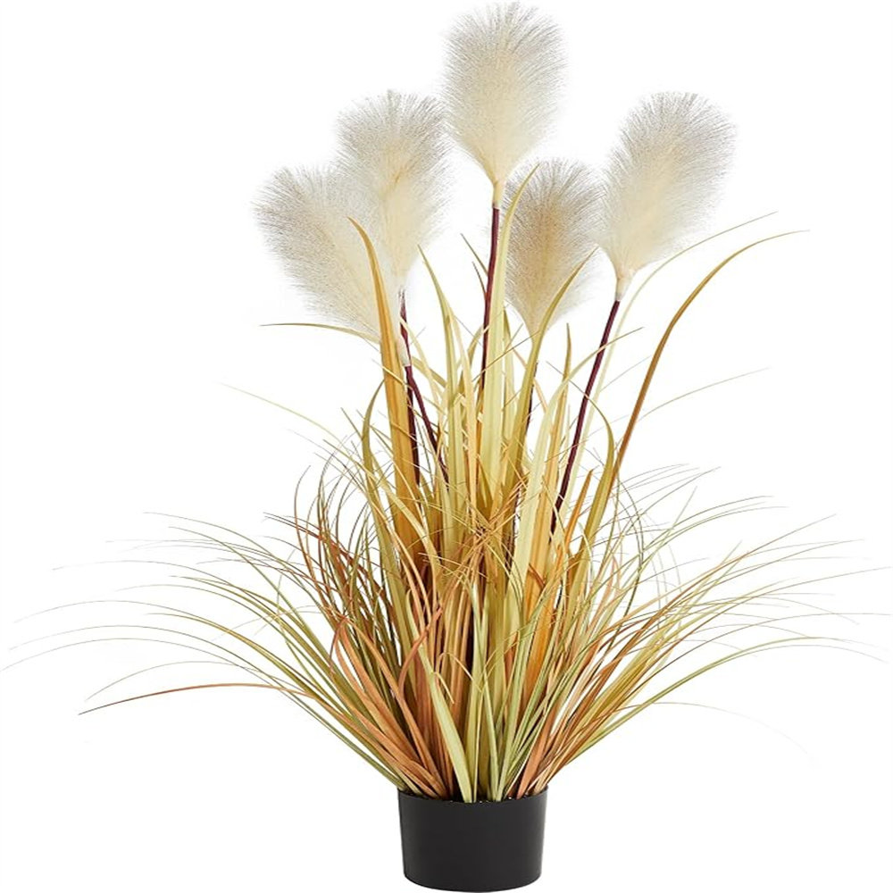 Primrue Tenterden 4Ft Artificial Feather Reed Grass, 47In Tall ...