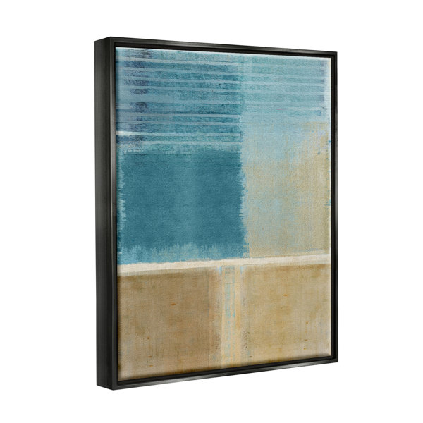 Wrought Studio " Blue & Tan Painting " | Wayfair