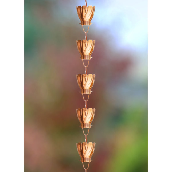 Monarch Rain Chains Pure Copper Akira Rain Chain Replacement Downspout ...