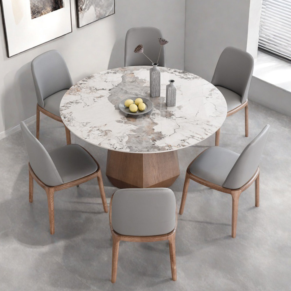 Elamer Nordic style simple round dining table set | Wayfair