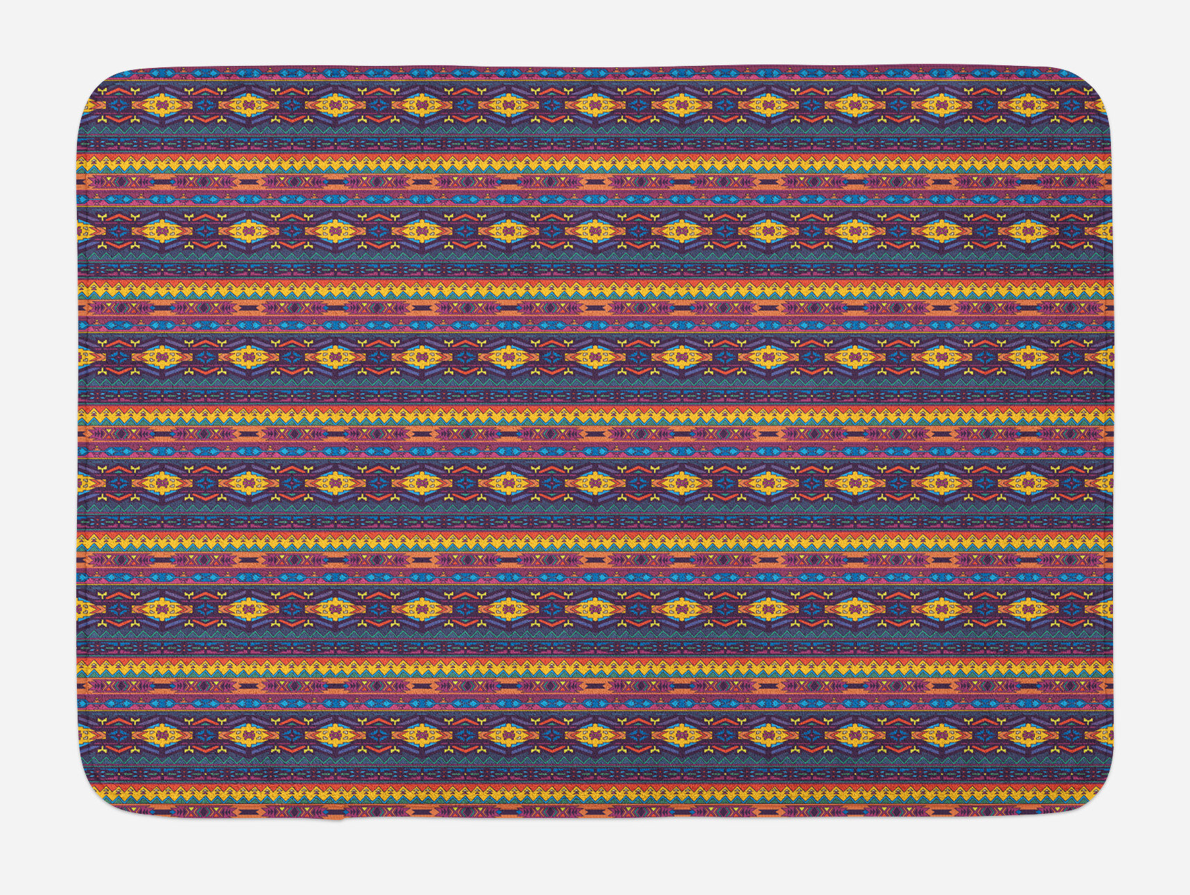 East Urban Home Lutisha Geometric Shapes Bath Mat | Wayfair