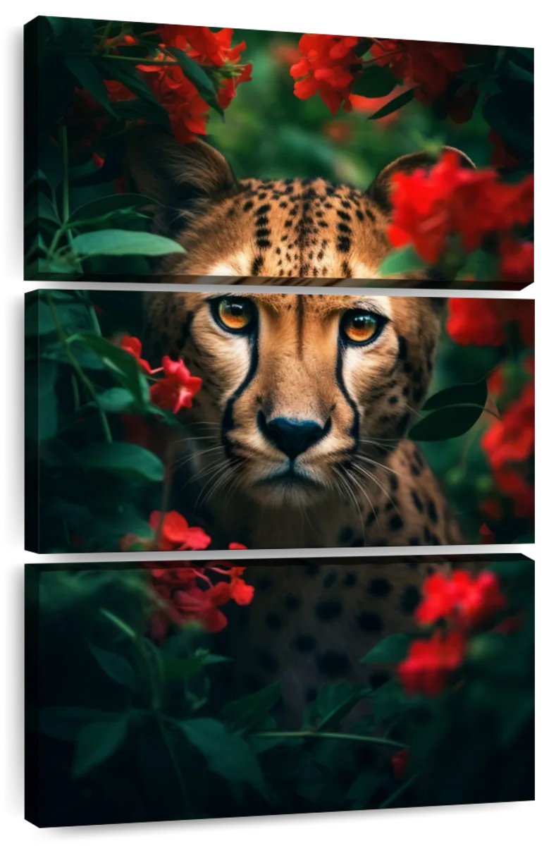 Ebern Designs Brampt Cheetah Flowers I | Wayfair