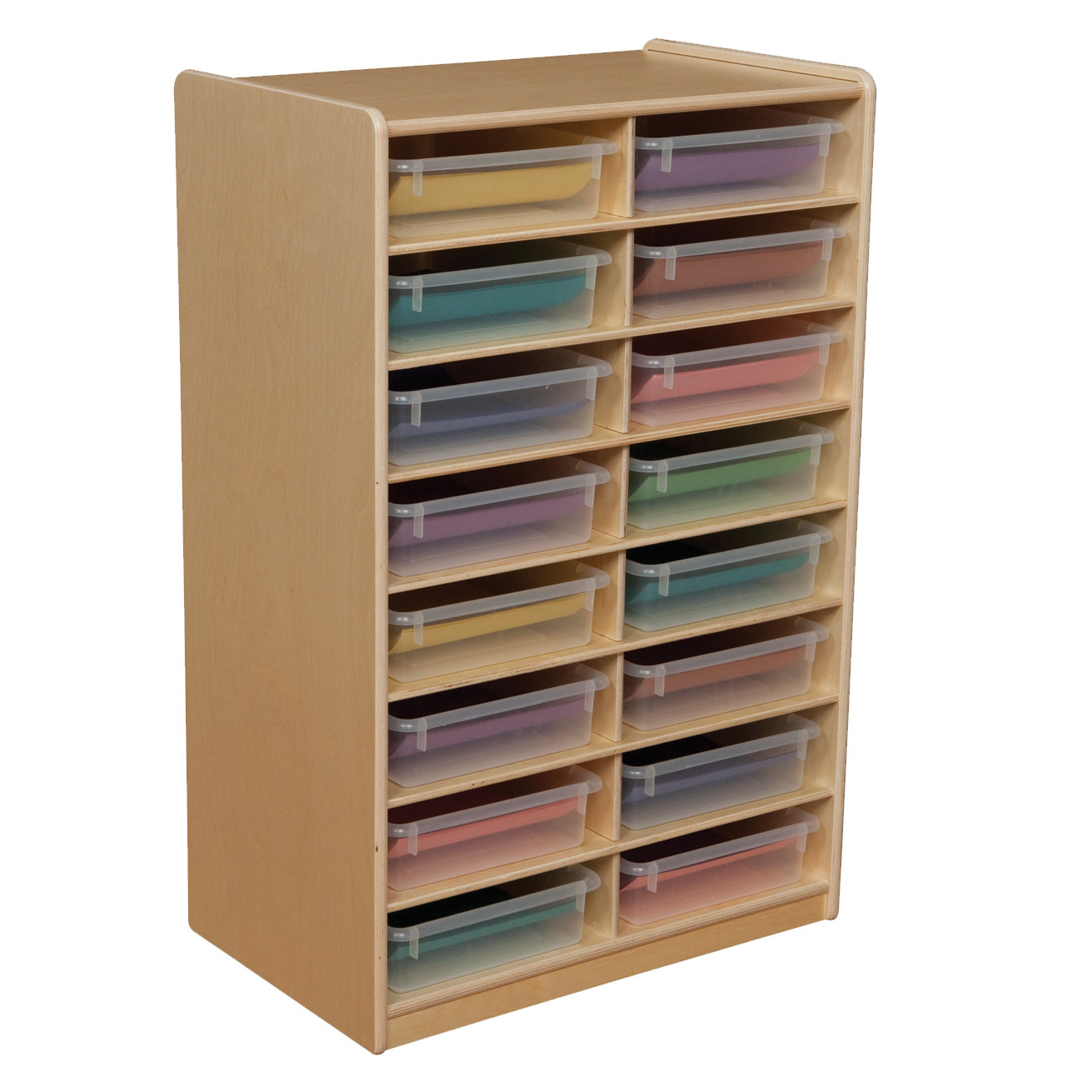 Wood Designs (16) Letter Tray Storage Unit with Translucent Trays | Wayfair