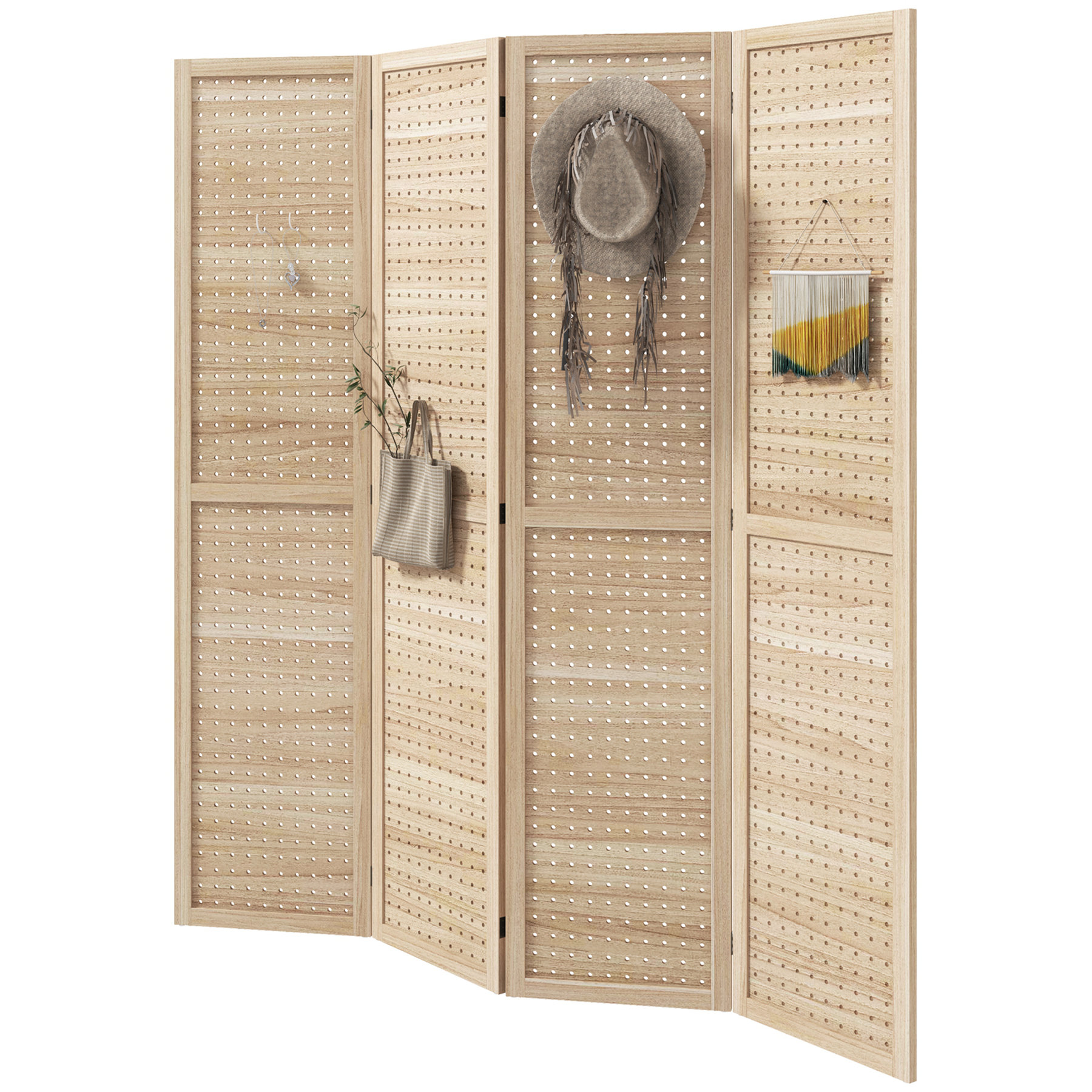 Red Barrel Studio® Indoor Portable Wood Folding Privacy Screen | Wayfair