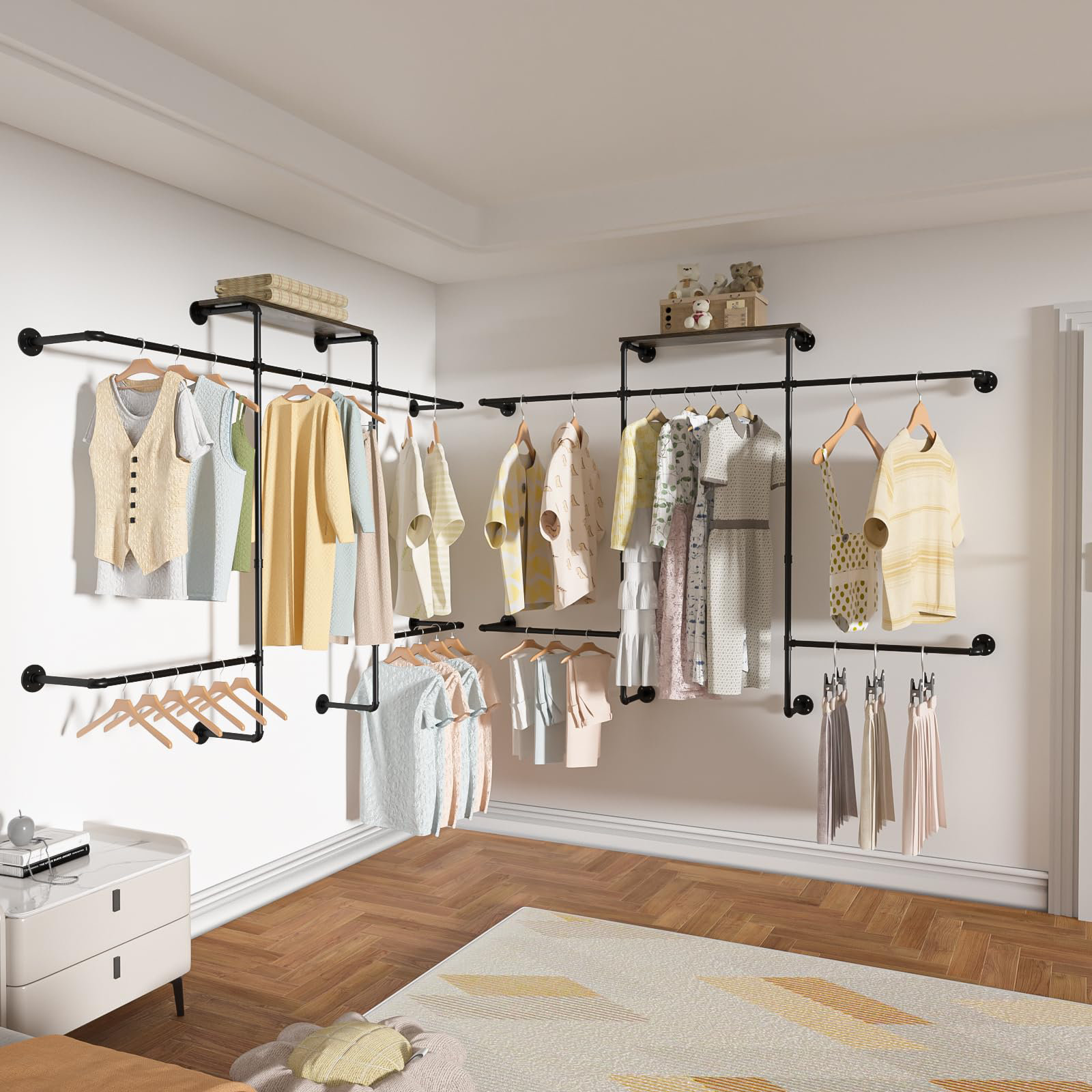 Williston Forge Wall Mounted Clothing Rack | Wayfair