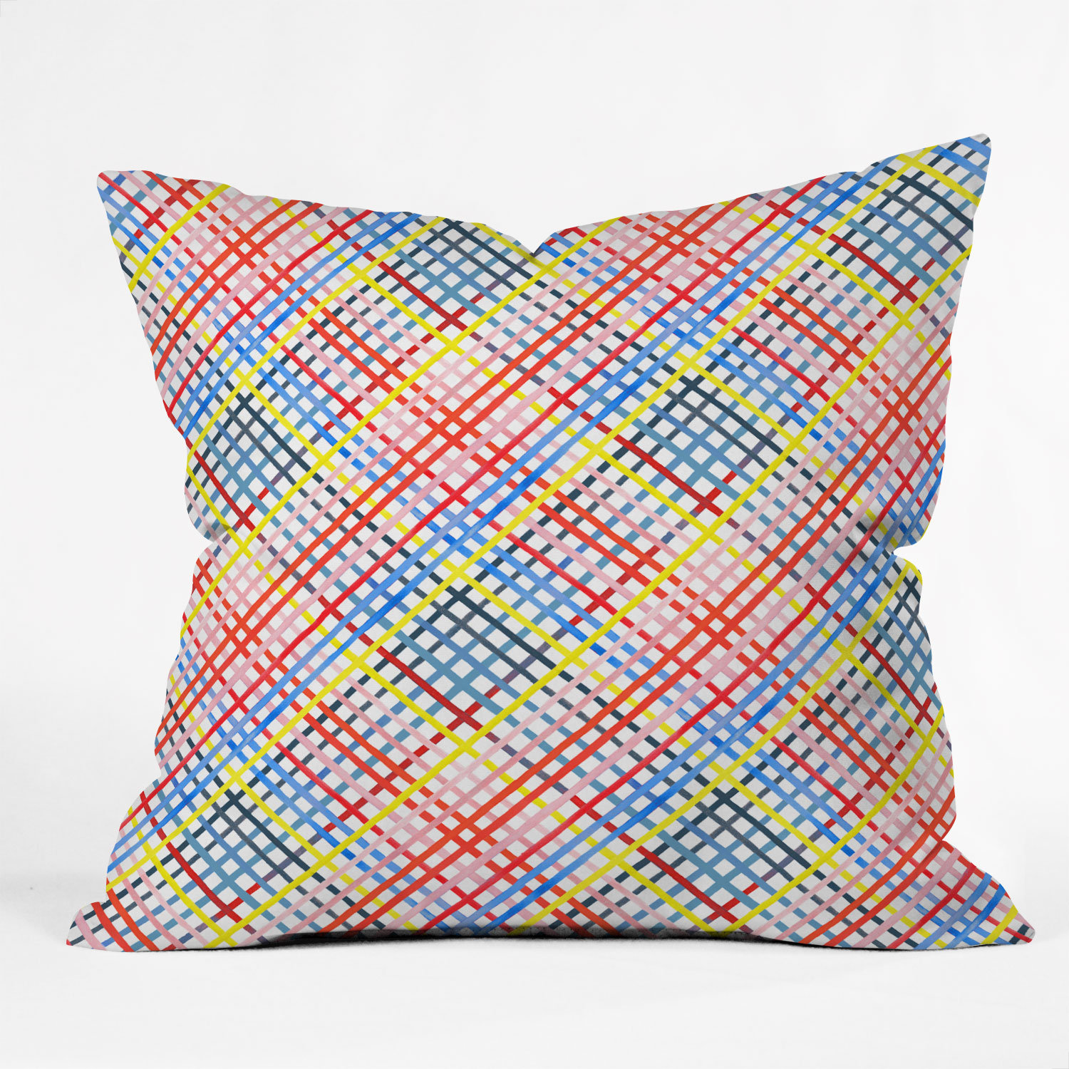 Deny Designs Ninola Design Multicolored Diagonal Gingham Indoor/Outdoor ...