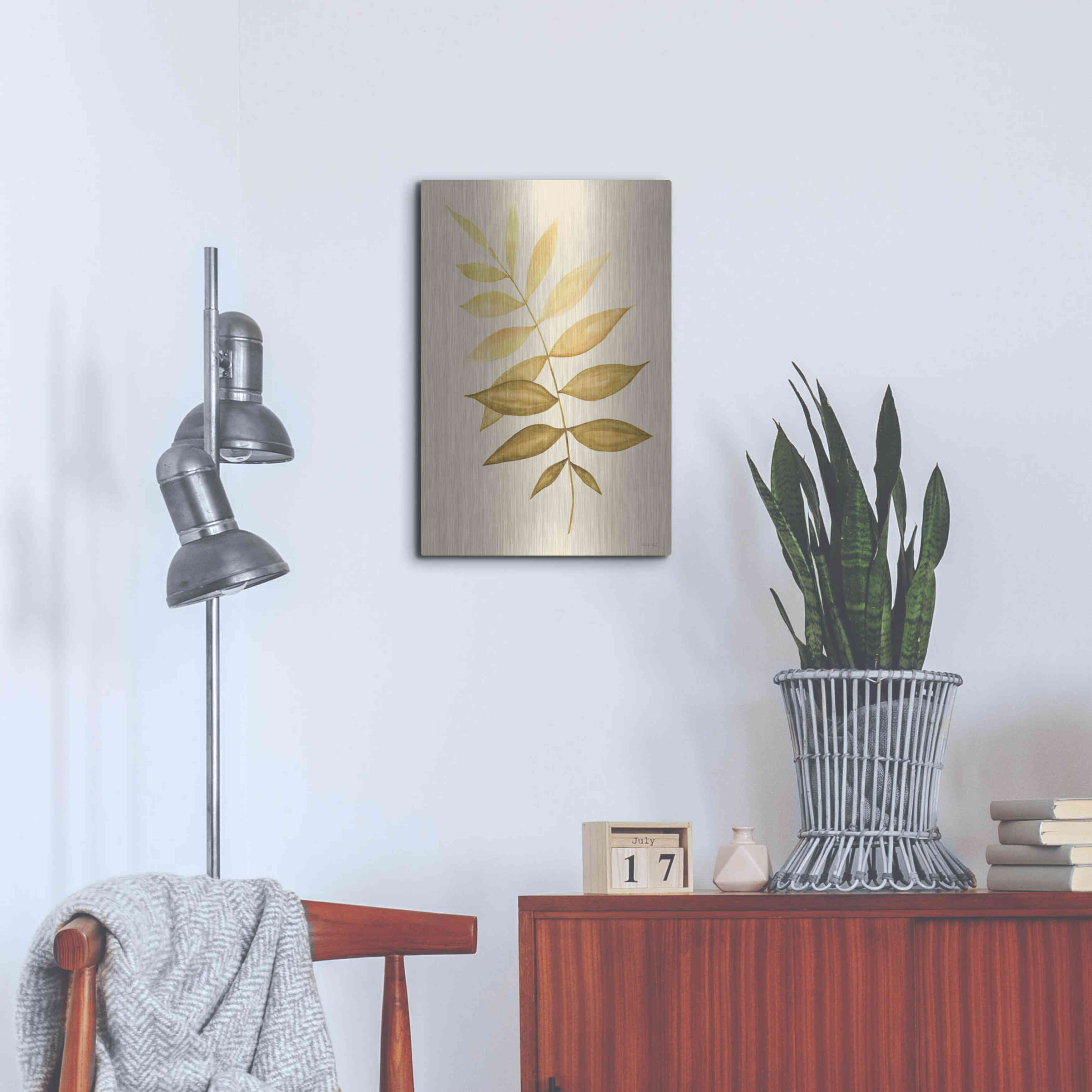 Gracie Oaks Golden Fern' by Cindy Jacobs, Metal Wall Art | Wayfair