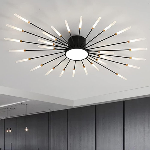 Orren Ellis Modern LED Ceiling Light Fixture With Firework Design ...
