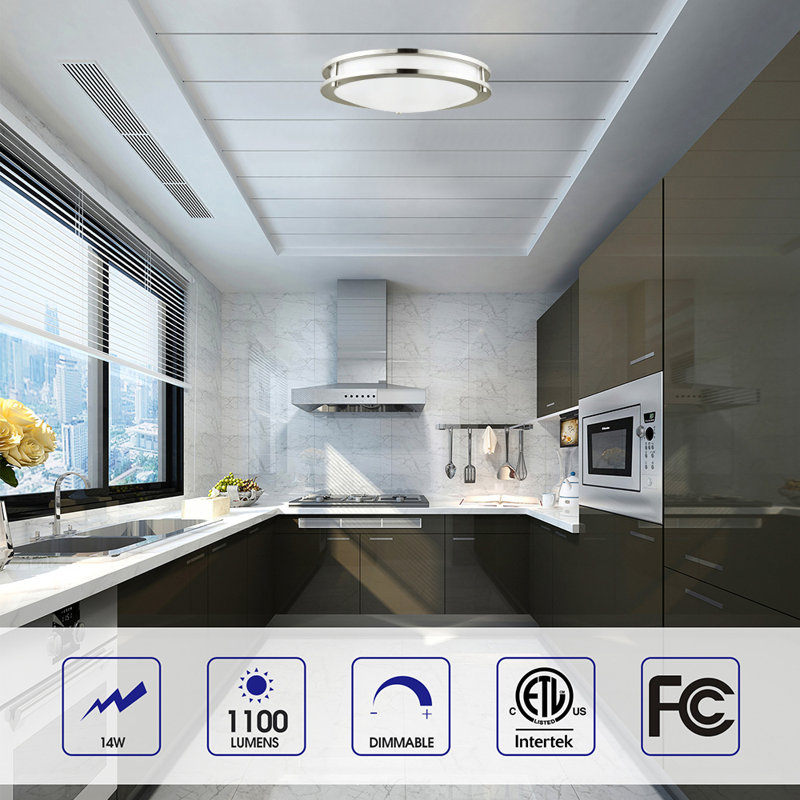 Hokku Designs Shook LED Flush Mount Selectable Color Temperature ...