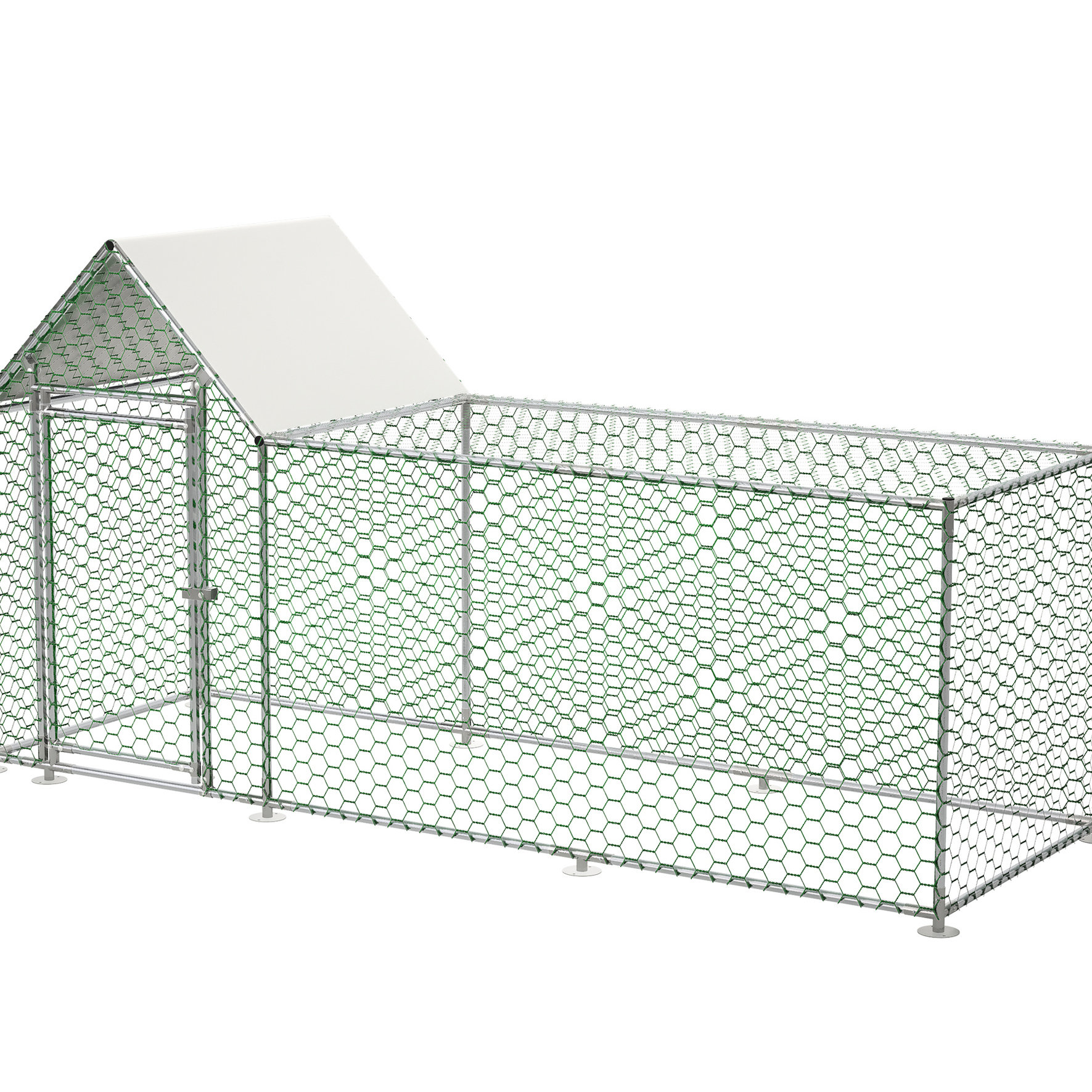 Archie & Oscar™ 10x3ft Hen Run With Construction And Shelter Galvanized ...