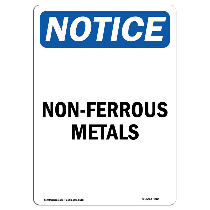 SignMission Non-Ferrous Metals Sign | Wayfair
