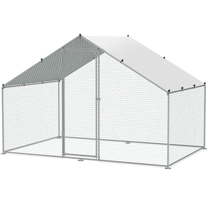 VEVOR 61 Square Feet Chicken Coop with Chicken Run | Wayfair