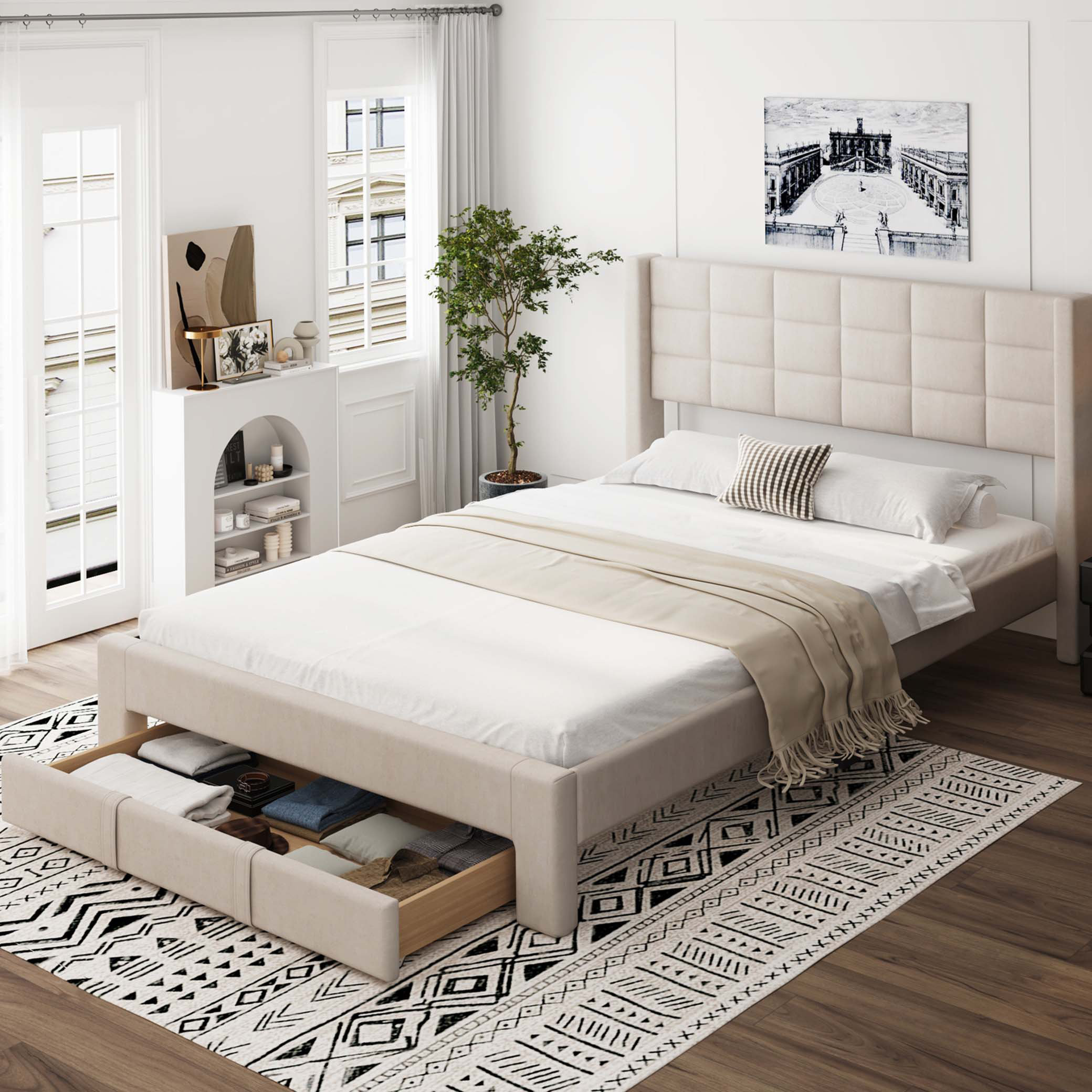 Ebern Designs Cheetara Upholstered Platform Storage Bed - Wayfair Canada