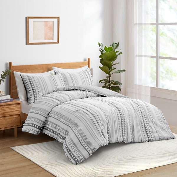 Peace Nest Twill Striped Comforter Set & Reviews | Wayfair