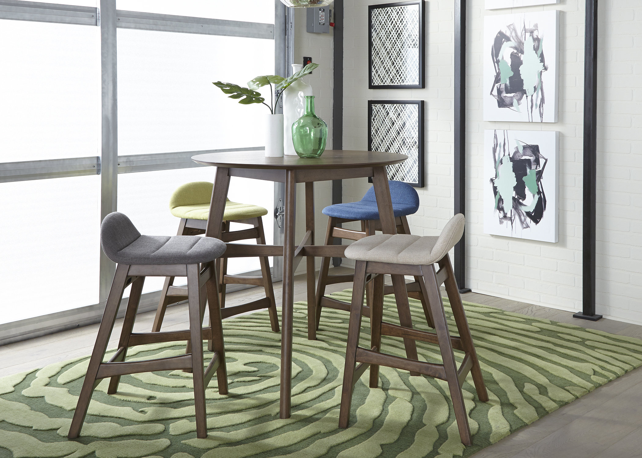 Zipcode Design™ Didmarton 4 Person Gathering Table Set w/ Upholstered ...