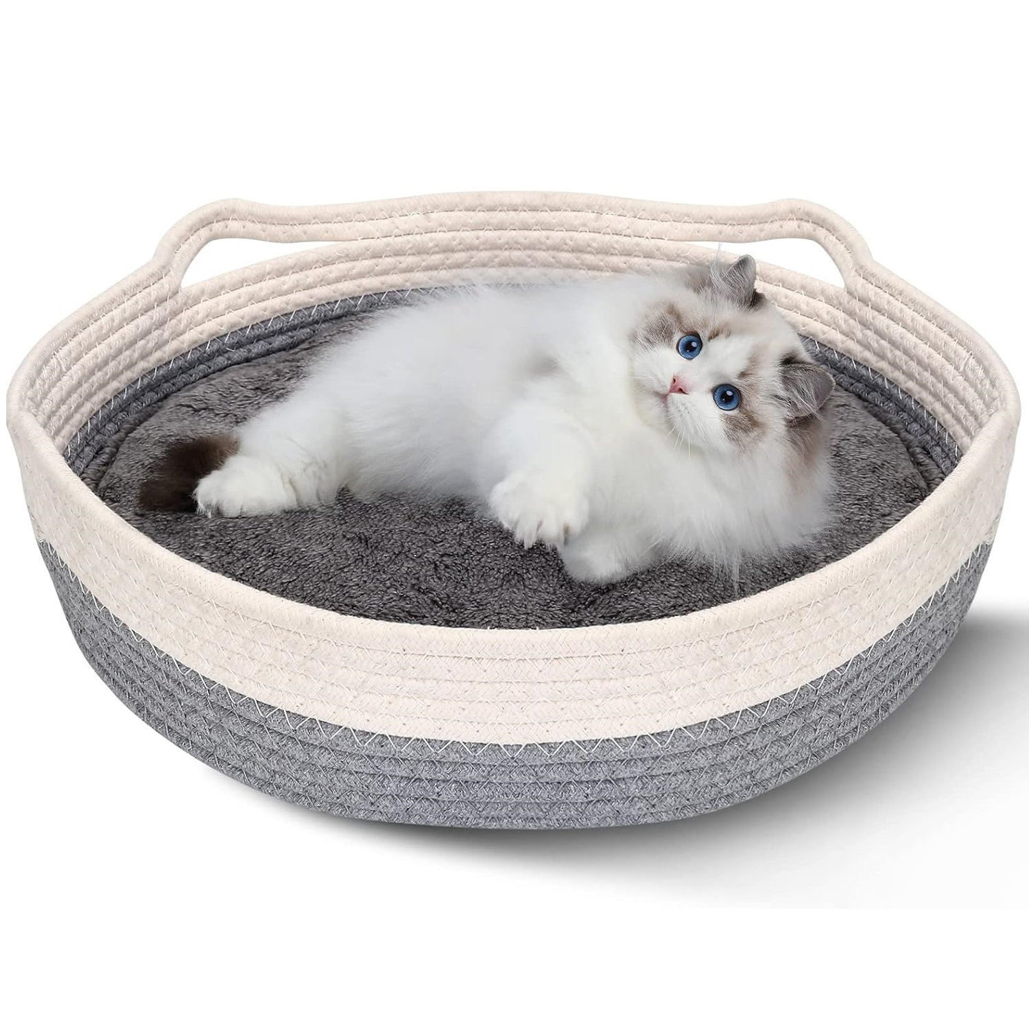 Tucker Murphy Pet™ Cotton Rope Woven Cat Bed Basket, Small Dogs Sofa ...