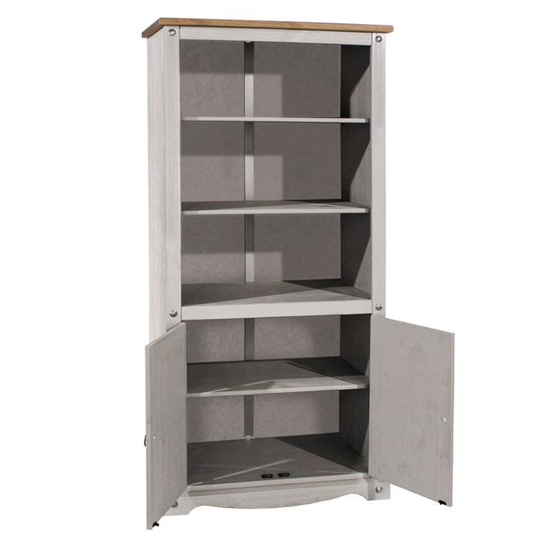 Gracie Oaks Chatman Wood Library With Doors Standard Bookcase & Reviews ...