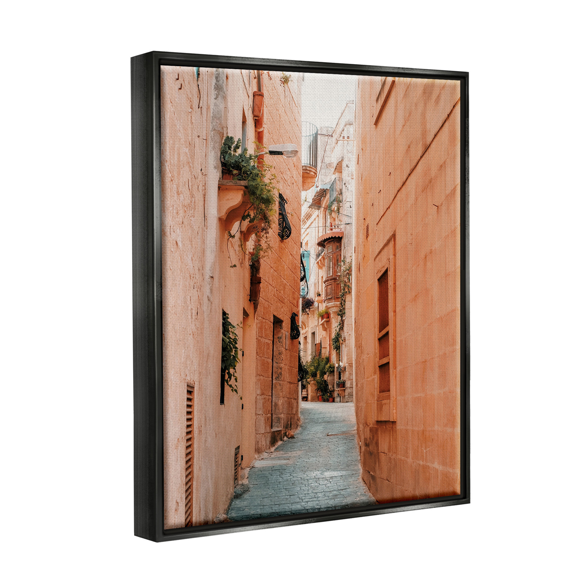 Stupell Industries Urban Alley Path Photography Floater Canvas Wall Art ...