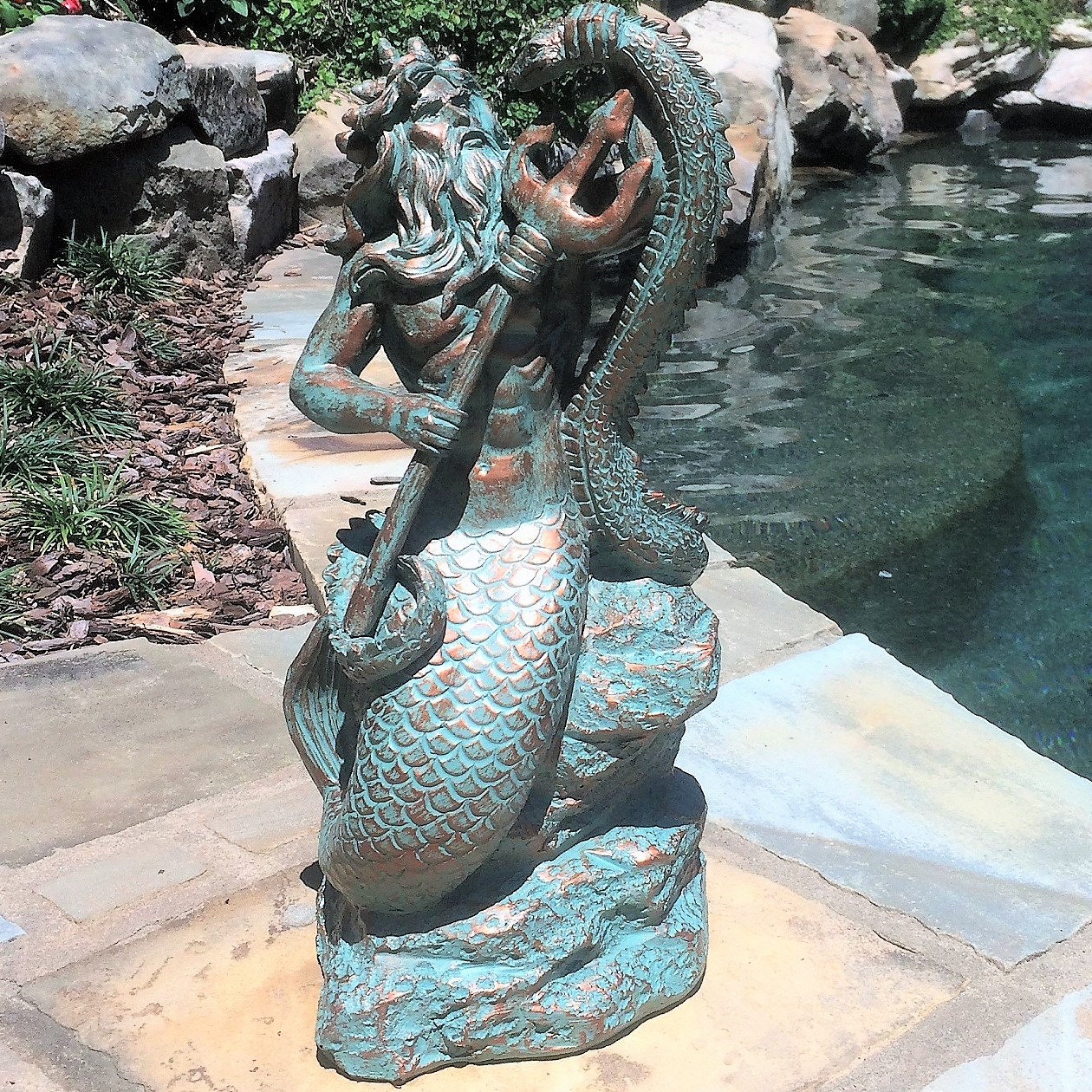 HomeStyles Life's a Beach Poseidon Ruler of the Sea Mermaid on Nautical ...