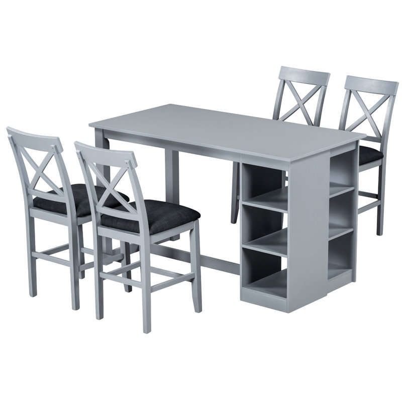 Lark Manor™ 60"Lx30"W Solid Wood Farmhouse Counter Height Dining Table ...