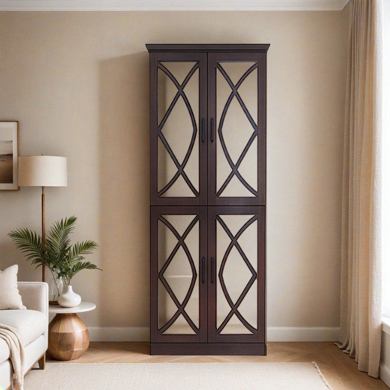 Rebrilliant 68" Tall Shoe Cabinet With 8 Adjustable Shelves – Modern ...