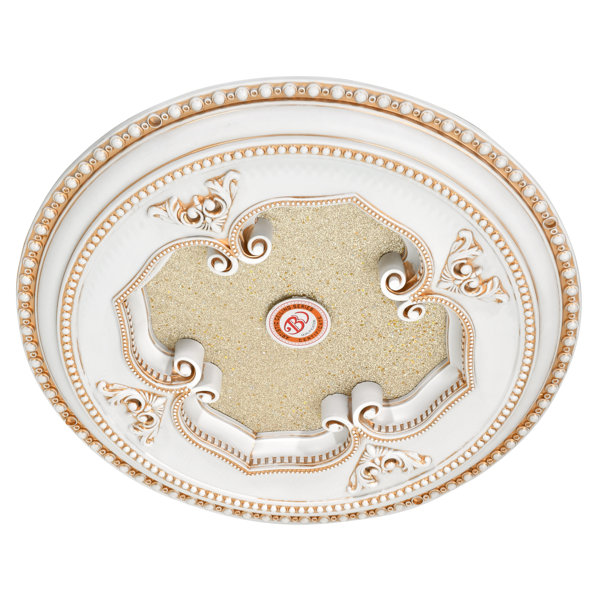 AFD Home White And Gold Round Clover Ceiling Medallion | Wayfair