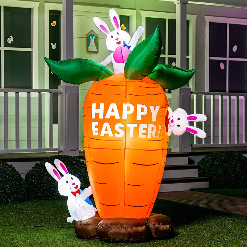 The Holiday Aisle® Bunny Inflatable | Wayfair