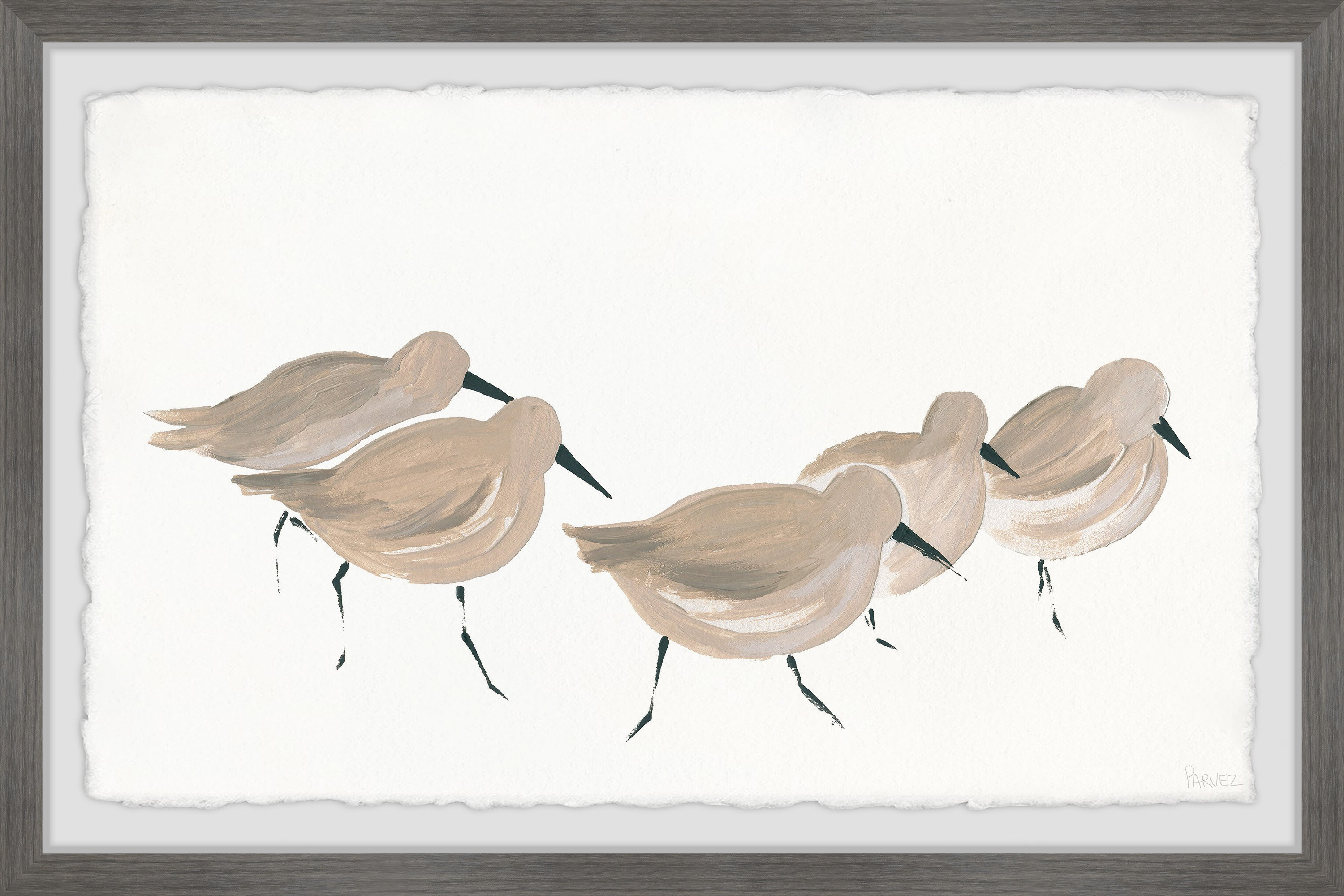 Red Barrel Studio® Little Brown Birds by Parvez Taj - Picture Frame ...