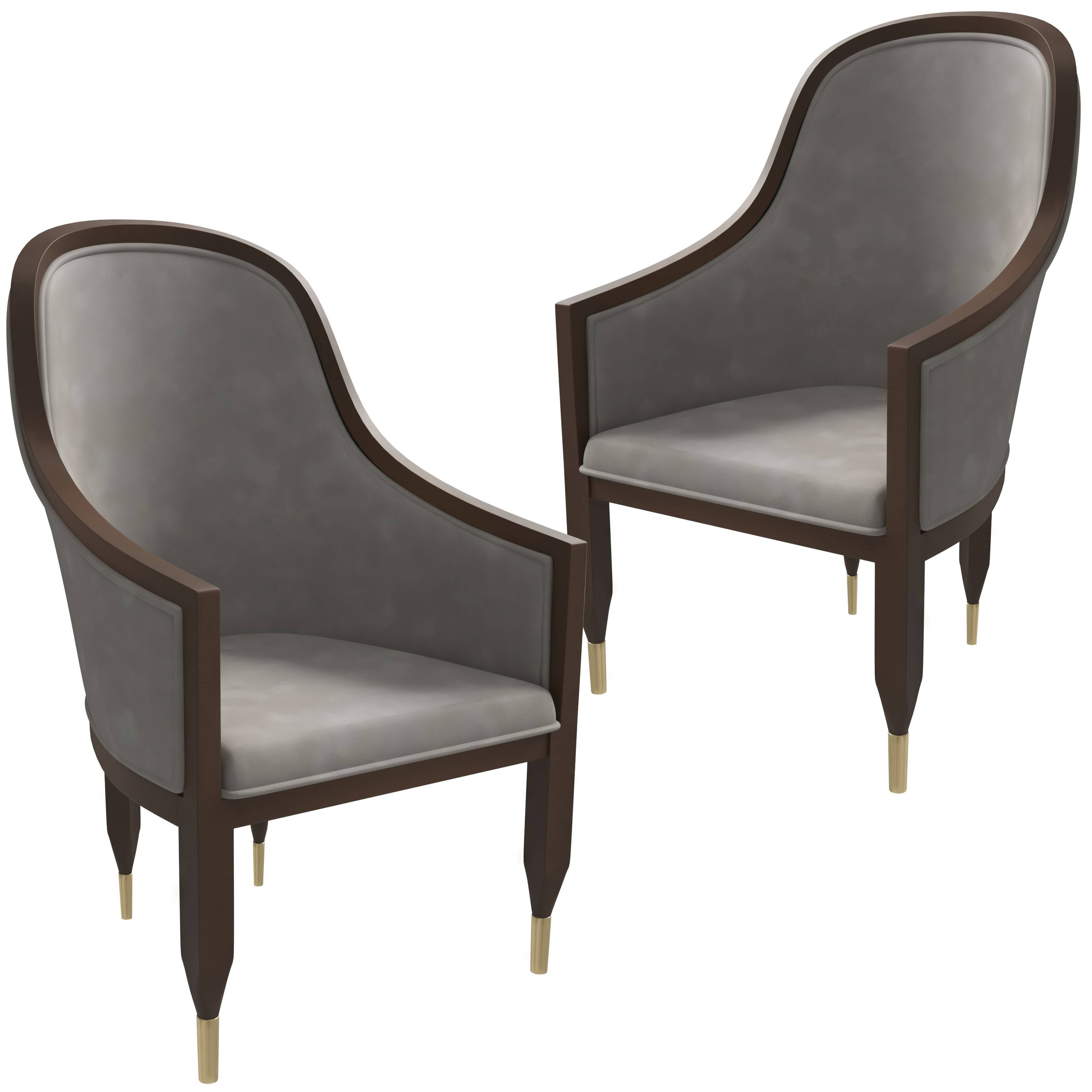 Everly Quinn Dining Chair Upholstered In Leather With Rubberwood Frame ...