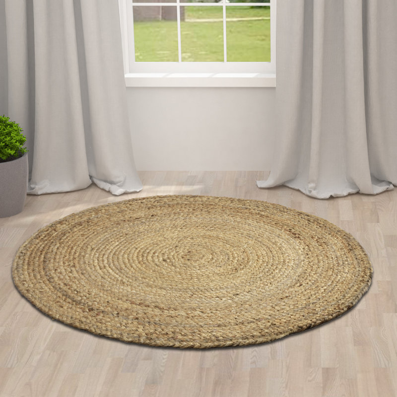Bay Isle Home™ Erwann Hand Braided Jute Rug Natural Round 40" | Wayfair