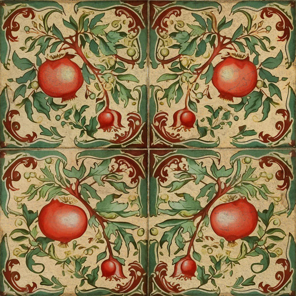 Mi Alma 5" x 5" Pomegranate Retro Vinyl Peel and Stick Mosaic Tile (Set ...