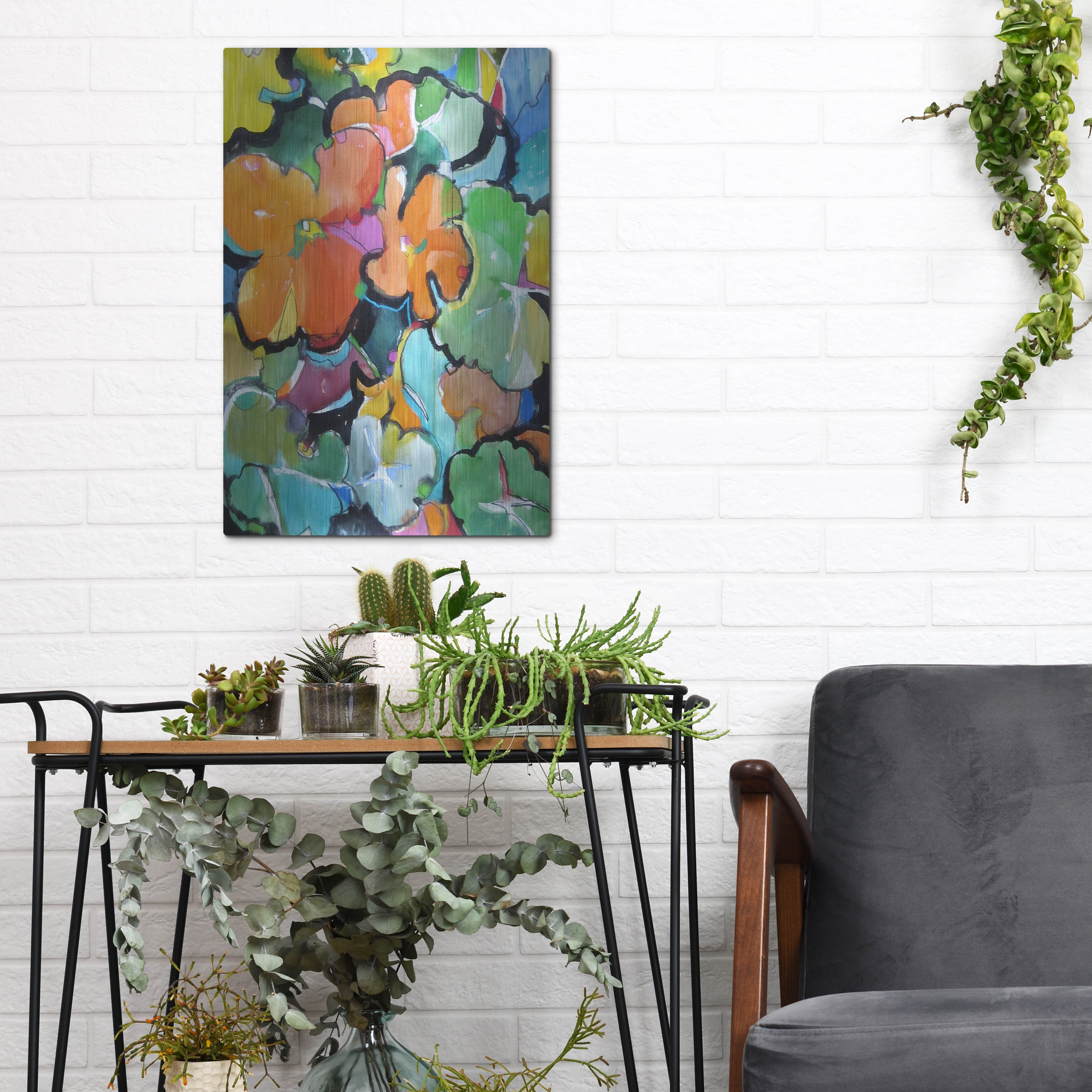 Wrought Studio™ 'Nasturtiums' by Emily Weil Metal Wall Art | Wayfair