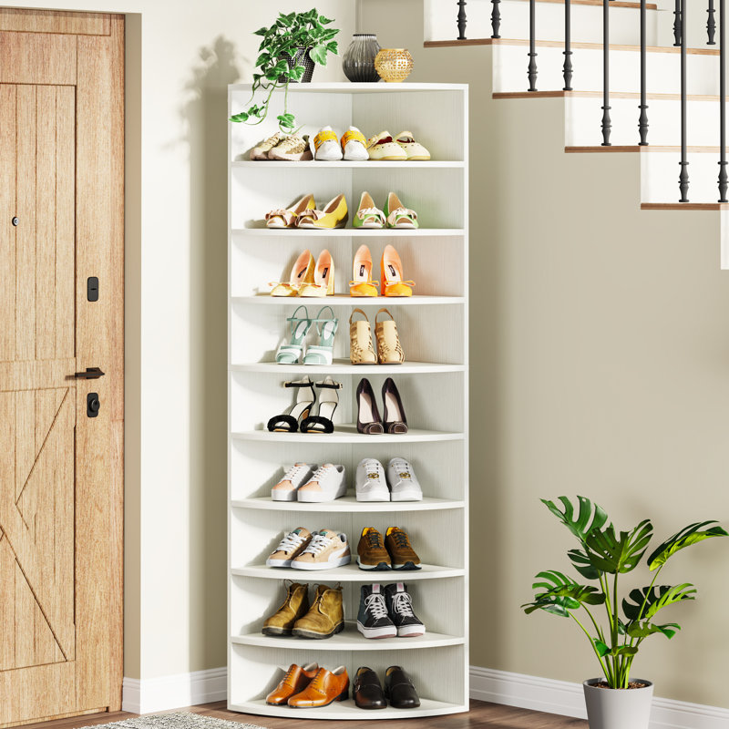 Small Corner 18 Pair Shoe Rack