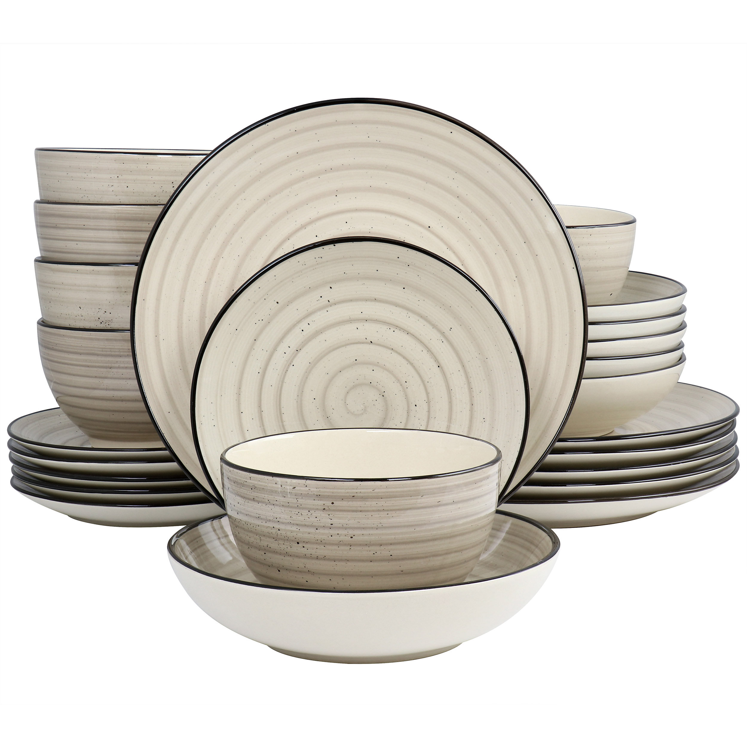 Latitude Run® 24 Piece Stoneware Dinnerware Set - Service for 6 ...