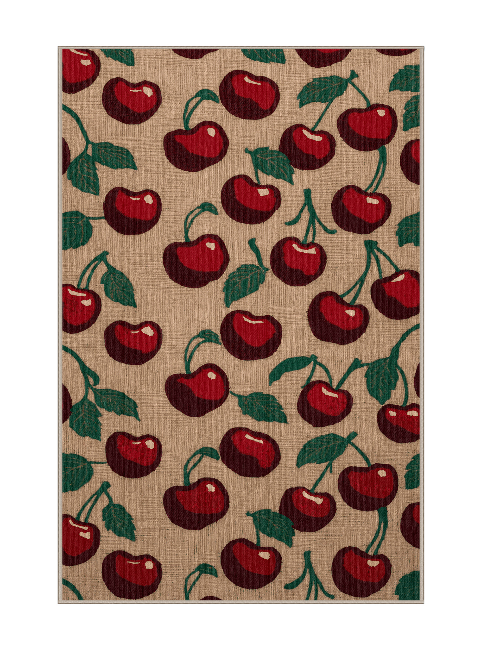 One Allium Way® Washable Cherry Sweet Fruits Area Rug | Wayfair