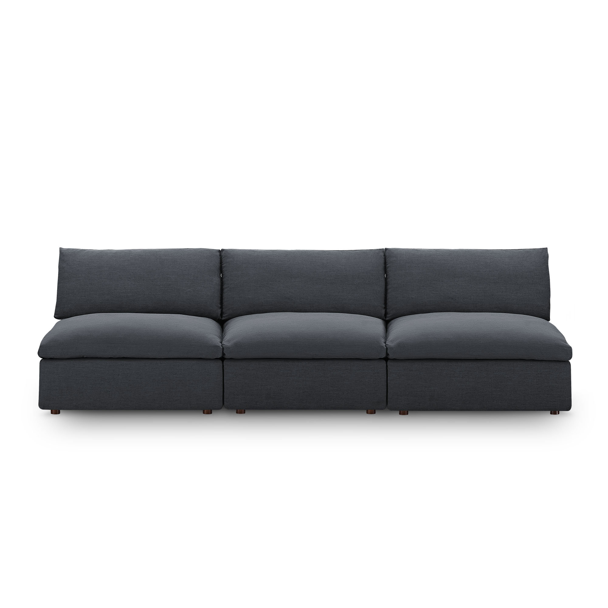 Modway Commix Down Filled Overstuffed 3-Piece Armless Sectional Sofa ...