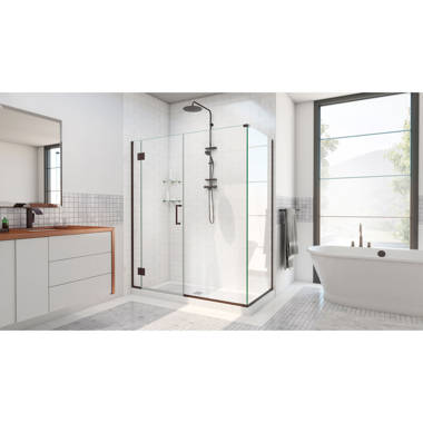DreamLine Unidoor-X 58" W x 72" H Hinged Frameless Shower Door | Wayfair