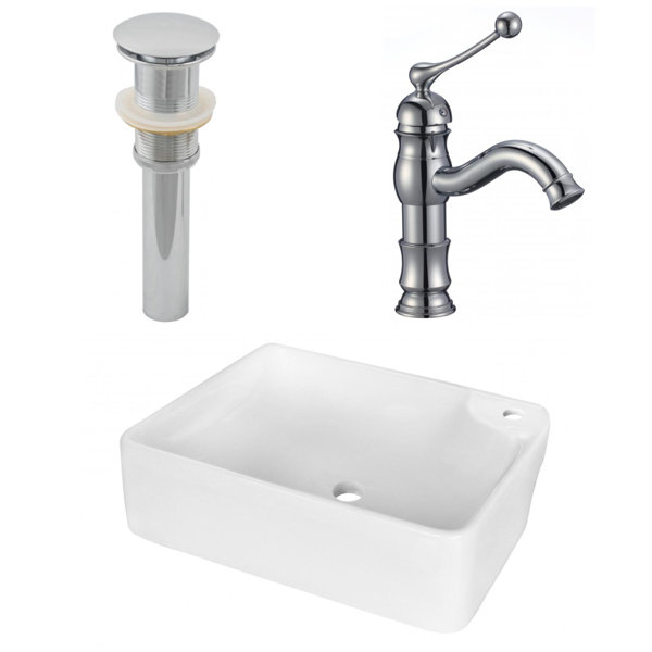 Plumbing N Parts Lavabo de salle de bain vasque rectangulaire en ...