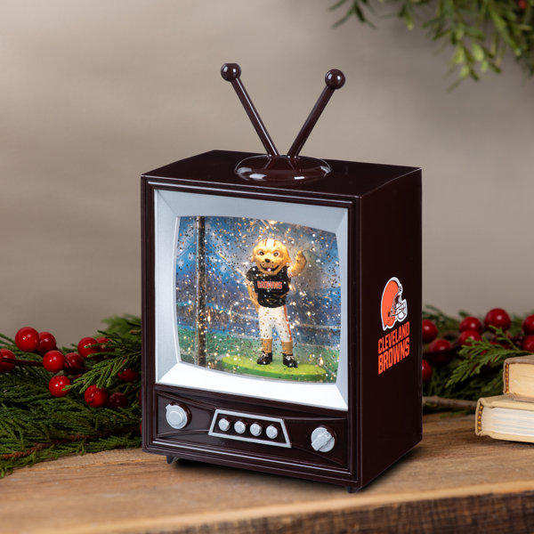 The Holiday Aisle® Cleveland Browns Lighted Vintage TV Water Lantern ...