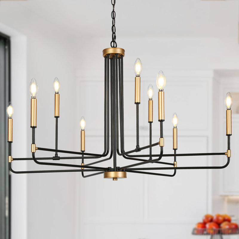 17 Stories Escarment 9-Light 39.4" Wide Large Dimmable Classic ...