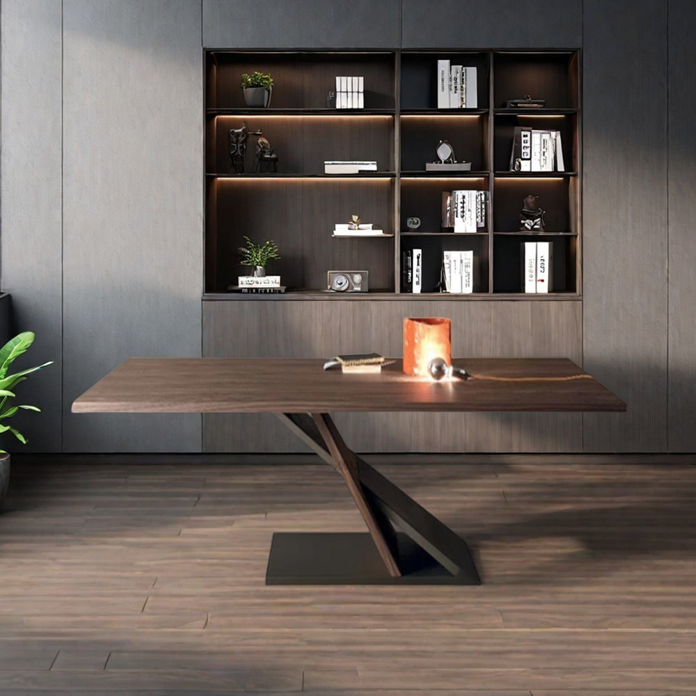 Orren Ellis Modern large-panel office desk or study table | Wayfair